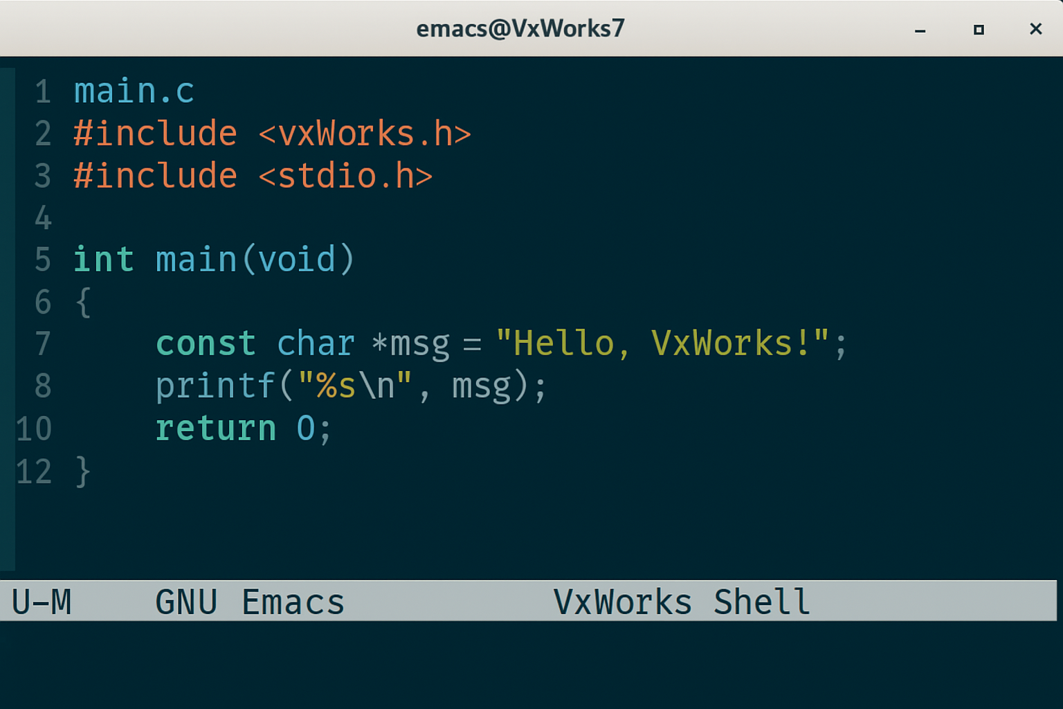 Using Emacs With VxWorks · VxWorks6