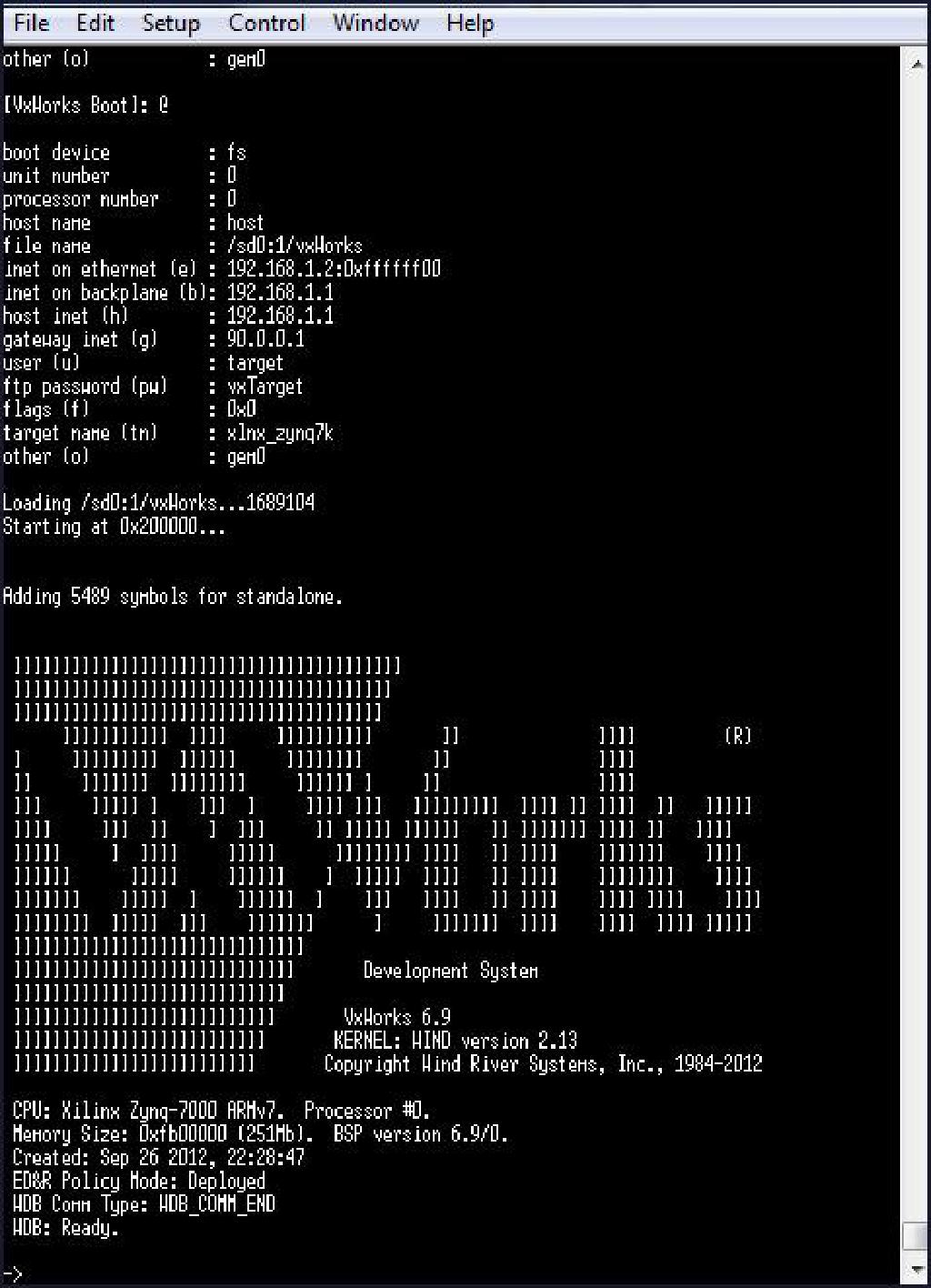 Using VxWorks BSP With Zynq 7000 Ap Soc · VxWorks6