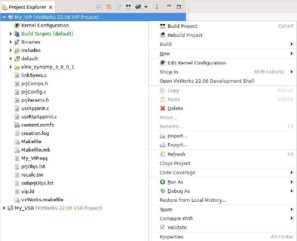 Configuring and Building VxWorks Projects: VSB, VIP, and Applications · VxWorks6
