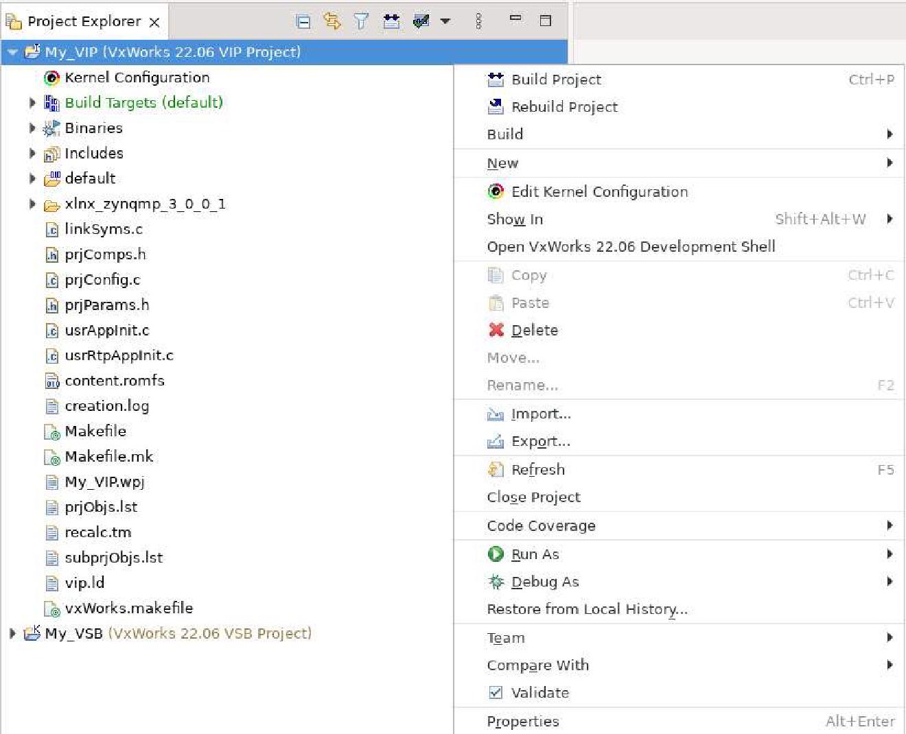 Configuring and Building VxWorks Projects: VSB, VIP, and Applications · VxWorks6
