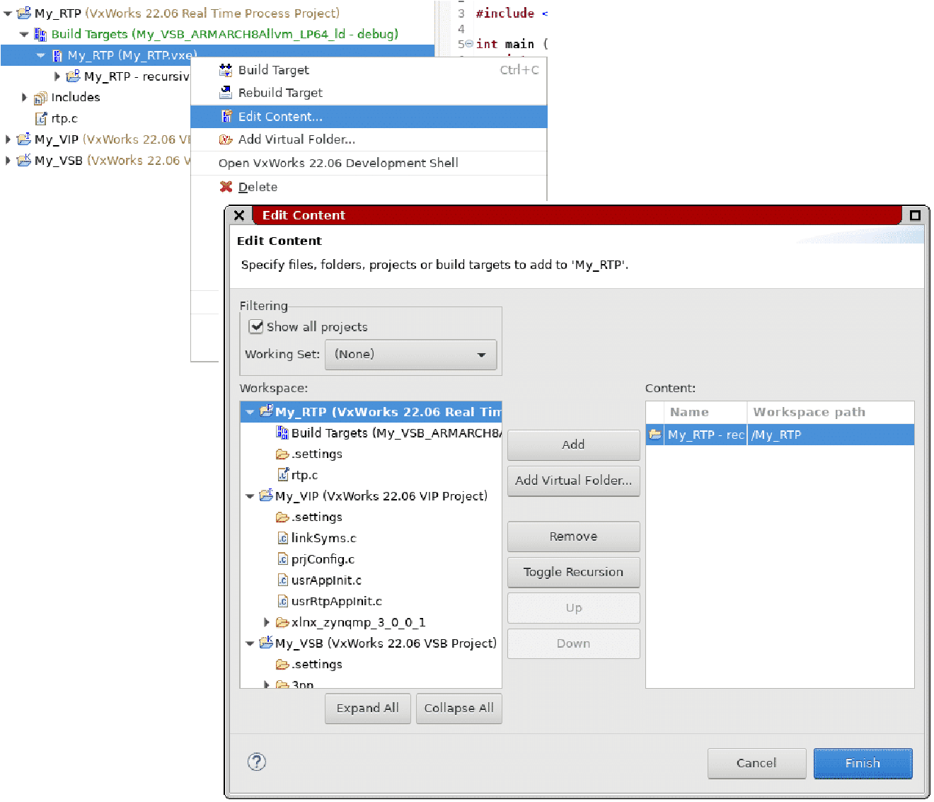 Configuring and Building VxWorks Projects: VSB, VIP, and Applications · VxWorks6