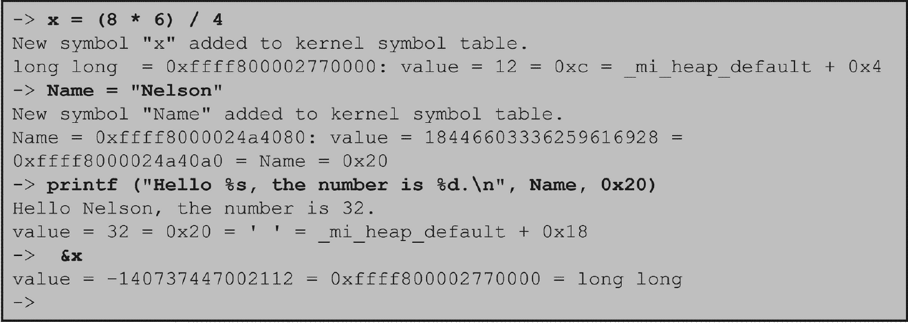 Kernel Shell Usage in VxWorks · VxWorks6